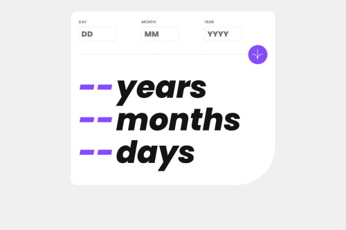 Responsive age calculator app using React and TailwindCSS coding challenge solution