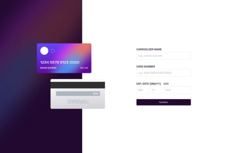 Frontend Mentor | Interactive card details form using vanilla JS ,HTML ...