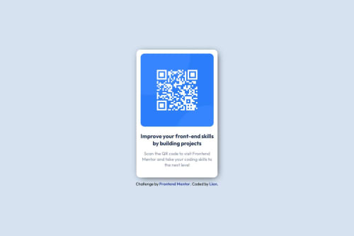 QR Code Component Main using HTML, CSS and Flexbox coding challenge solution | Frontend Mentor