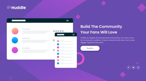 Frontend Mentor | Huddle Landing Page using CSS grid! coding challenge ...