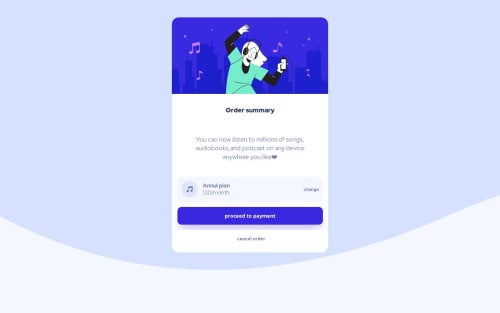 Frontend Mentor Order Summary Coding Challenge Solution
