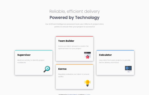 four-card-feature-section-master coding challenge solution