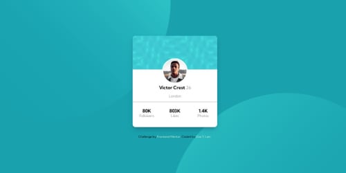 Frontend Mentor | Profile card component using HTML/ CSS coding challenge solution