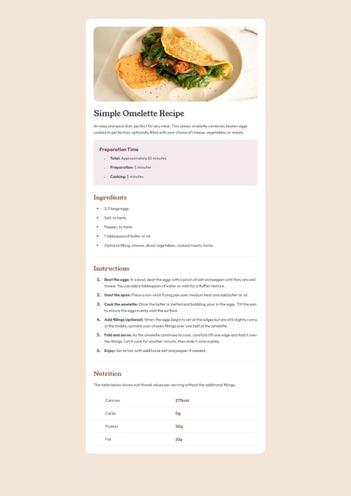 Frontend Mentor Recipe Page Using Html And Css Coding Challenge Solution