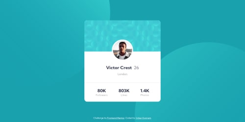 Frontend Mentor | Simple Profile card using HTML, CSS and Sass preprocessor coding challenge ...