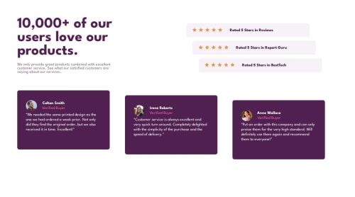 Social proof cestion with css grid coding challenge solution