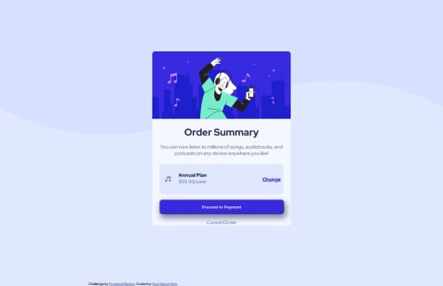 Frontend Mentor | order-summary-component-main coding challenge solution