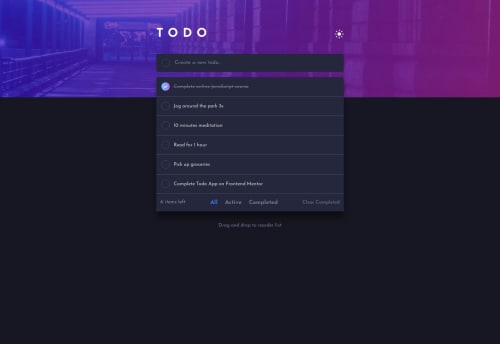 Todo app using HTML, CSS and JavaScript coding challenge solution