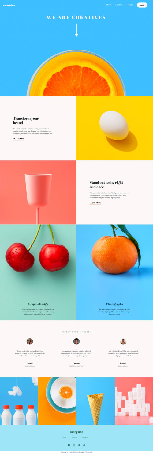 bootstrap layout and custom CSS built using a laptop coding challenge ...