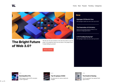 Frontend Mentor | News Homepage Using pure CSS Grid ! coding challenge solution