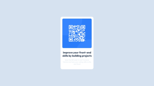 QR Code Component using CSS Flex coding challenge solution