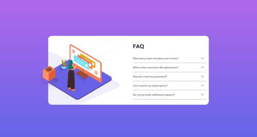Frontend Mentor | FAQ Accordion card with ReactJS + Vite coding challenge solution