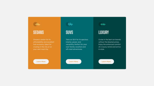 Frontend Mentor | 3-column preview card component solution coding challenge solution