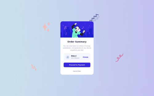 Frontend Mentor | Order Summary Page - Design with CSS coding challenge ...