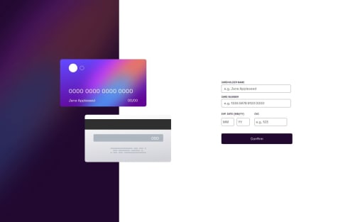 Frontend Mentor | interactive-card-details-form-main coding challenge solution