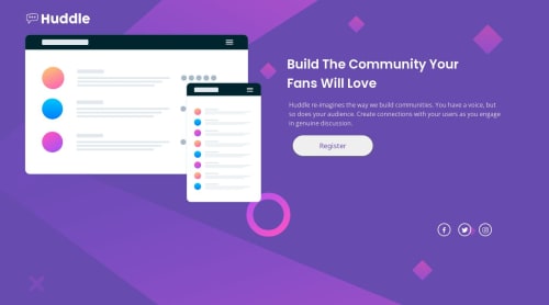 Frontend Mentor | Huddle Landing Page coding challenge solution