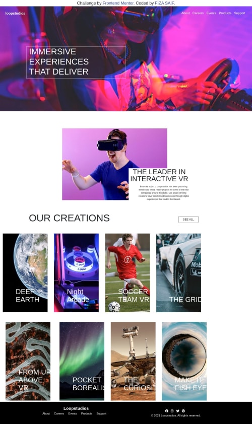 Frontend Mentor | Responsive loopstudios-landing-page coding challenge solution