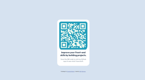 Frontend Mentor | QR Code card using HTML & CSS only. coding challenge solution