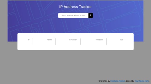 Frontend Mentor | IP Tracker with vanilla JS using Leaflet coding challenge solution