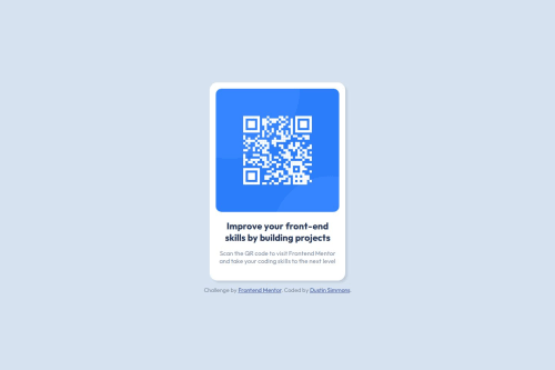 Front End Mentor QR code coding challenge solution