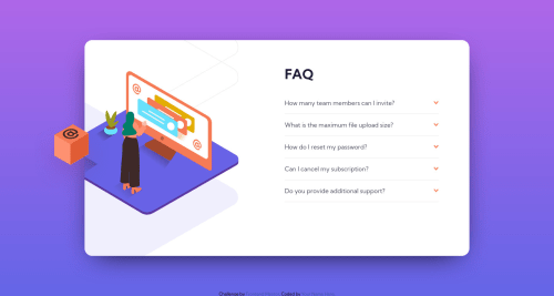 Frontend Mentor Faq Accordion Card Using Html Css Js Coding