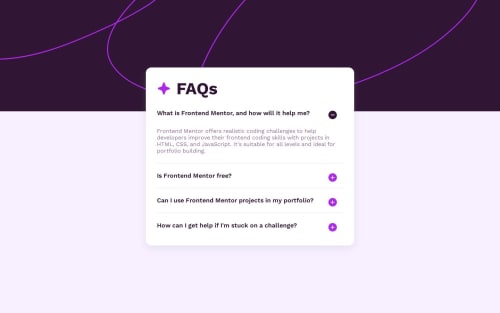 Frontend Mentor Faq Accordion Html And Css Only Coding Challenge 9884