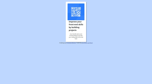 QR code component using HTML, CSS, Bootstrap coding challenge solution | Frontend Mentor