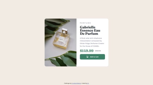 Frontend Mentor | Responsive website using HTML and CSS. A nice perfume-card. coding challenge ...