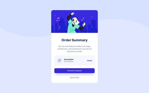 Frontend Mentor | Order summary component using html and css coding challenge solution
