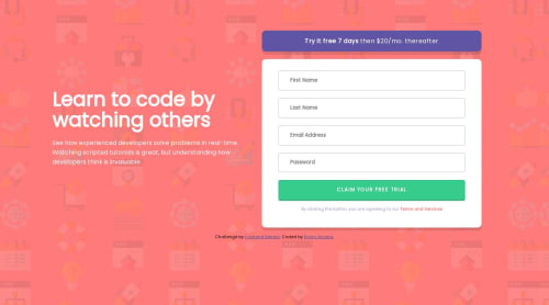 Frontend Mentor | Responsive landing page using React and Flexbox coding challenge solution