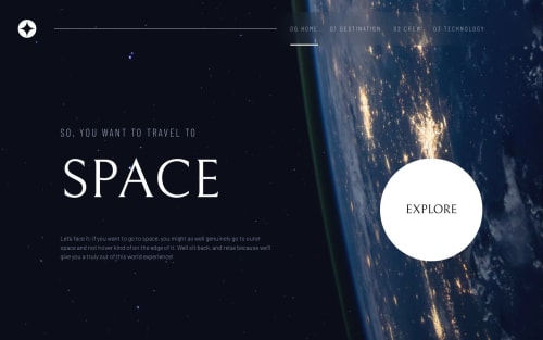 Frontend Mentor | Space tourism website using React Next js coding challenge solution