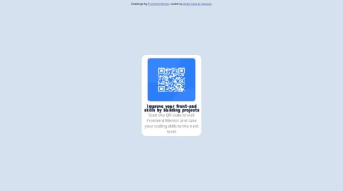 Qr code page using HTML and CSS coding challenge solution