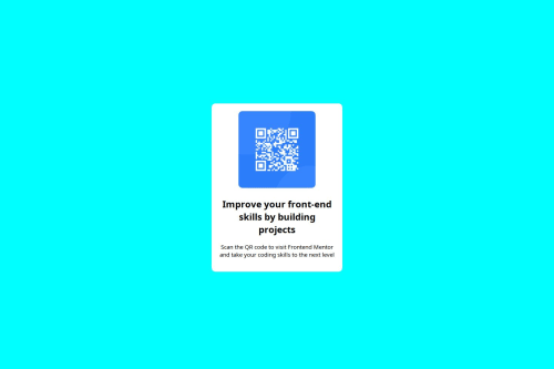 qr-code with html and css coding challenge solution