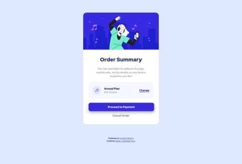 Frontend Mentor | Order summary Challenge HTML & CSS coding challenge solution