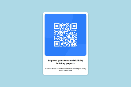 Frontend Mentor | Basic QR code page using VS code coding challenge solution