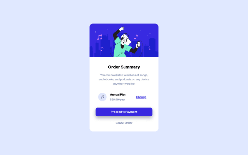 Frontend Mentor | Order summary card using HTML & CSS coding challenge solution