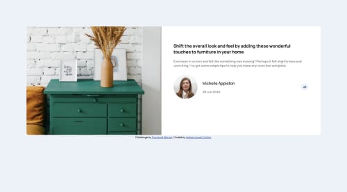 Frontend Mentor Article Preview Component Coding Challenge Solution