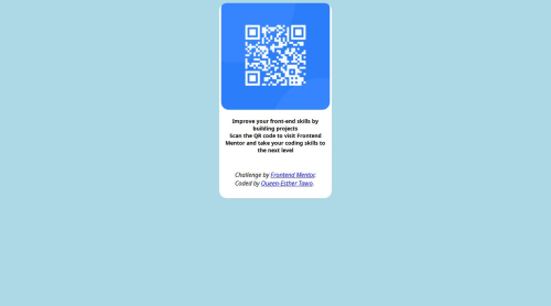 Responsive Qr code Website coding challenge solution