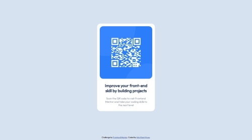 QR code component page using flexbox coding challenge solution | Frontend Mentor
