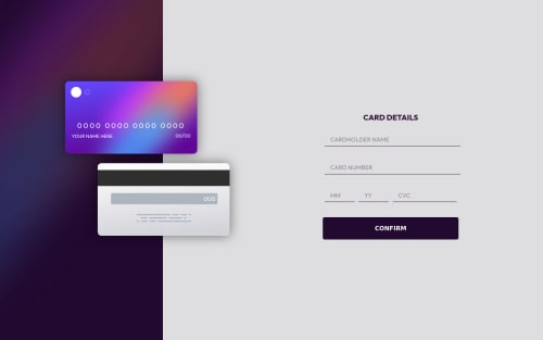 Frontend Mentor Interactive Card Details With React And Vite Coding
