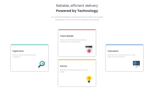 Frontend Mentor Four Card Feature Section Master With Html And Css