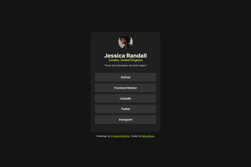 Frontend Mentor | Social Links Preview with HTML & CSS coding challenge solution