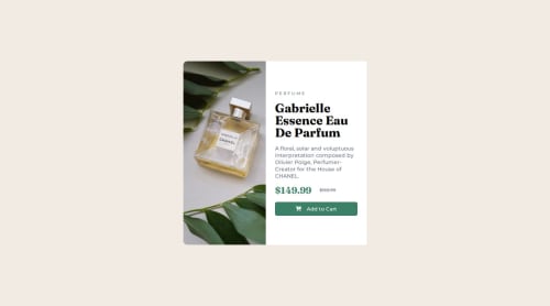 Frontend Mentor | Responsive Product Previe Card HTML CSS coding challenge solution