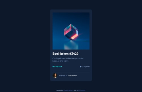 NFT Card Solution coding challenge solution