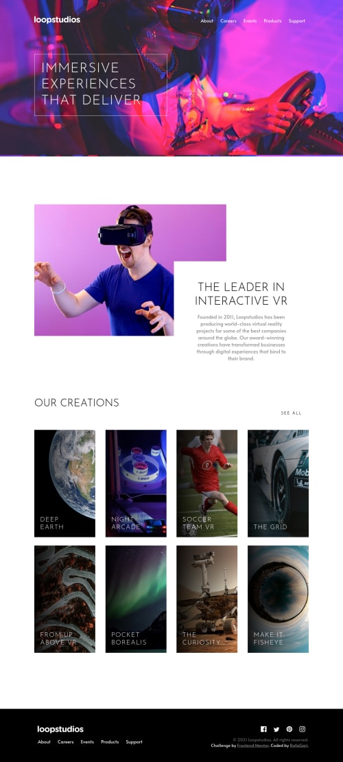 Frontend Mentor | Loopstudios landing page using HTML, CSS and ReactJs ... Frontend Mentor | Loopstudios landing page using HTML, CSS and ReactJs ...