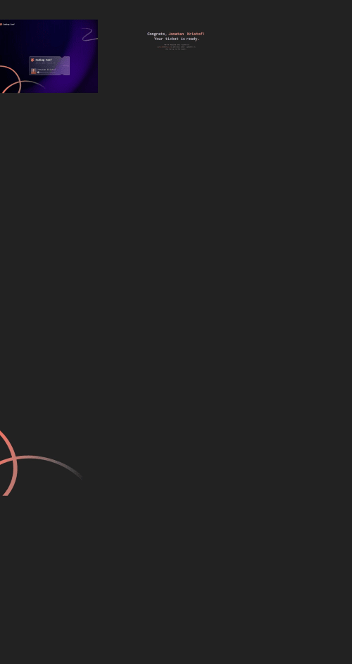 Frontend Mentor Responsive Conference Ticket Using Html And Css