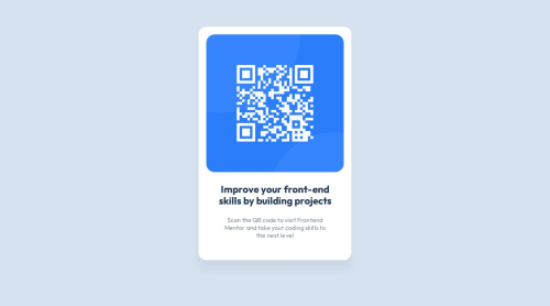 QR code page, using flexbox coding challenge solution | Frontend Mentor