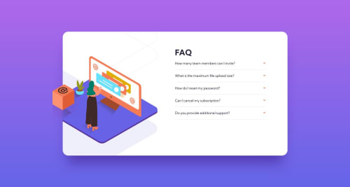 Frontend Mentor | Faq accordion card with React.js coding challenge solution