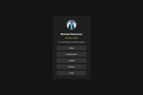 Responsive Social Link profile using HTML and CSS coding challenge ...