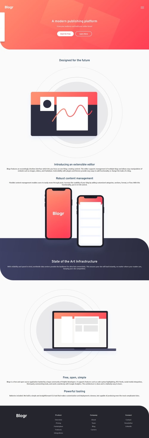 Blogr_Landing_Page coding challenge solution
